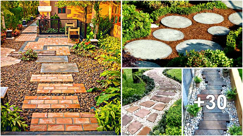 30 Beautiful Garden Walkway Ideas With “Pebbles.” - Doktor Saati